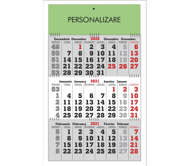 Agende si calendare :: Calendare triptice :: Calendar triptic pliabil ...