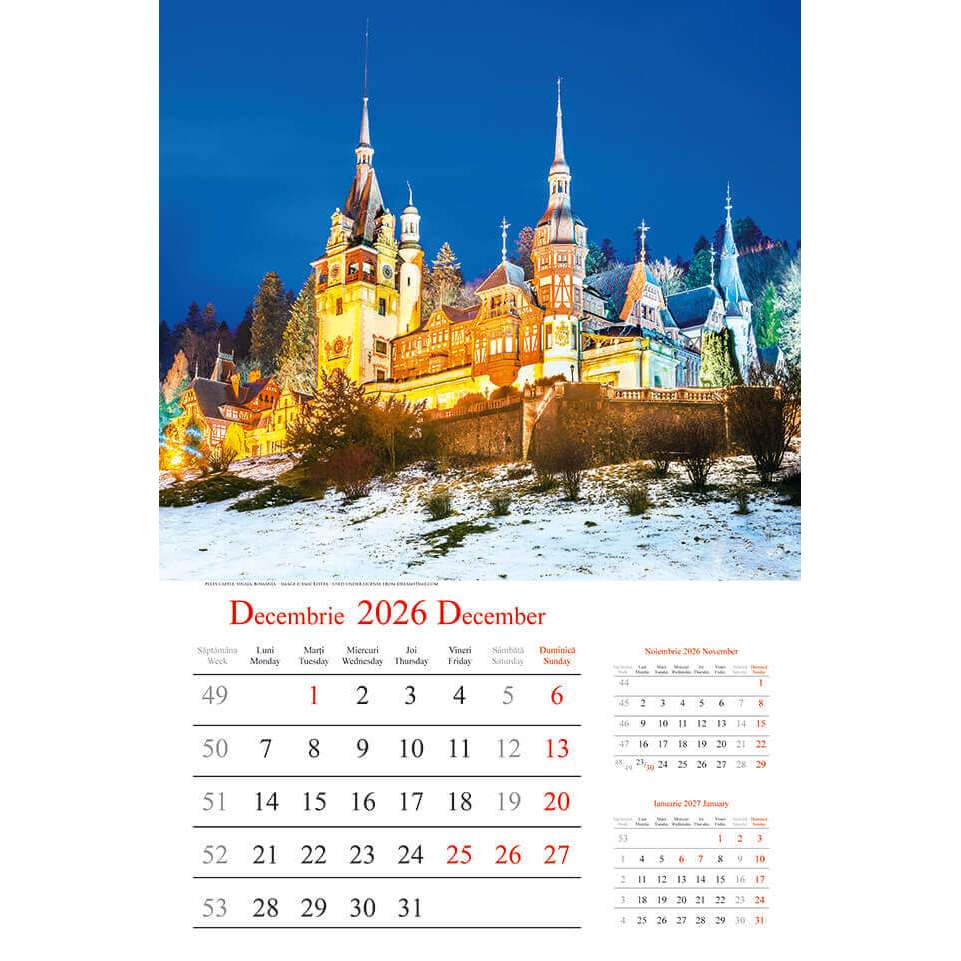 Agende si calendare :: Calendare de perete :: Calendar de perete Castles